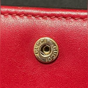 Gucci | Bags | Gucci Wallet Authentic Red Leather | Poshmark